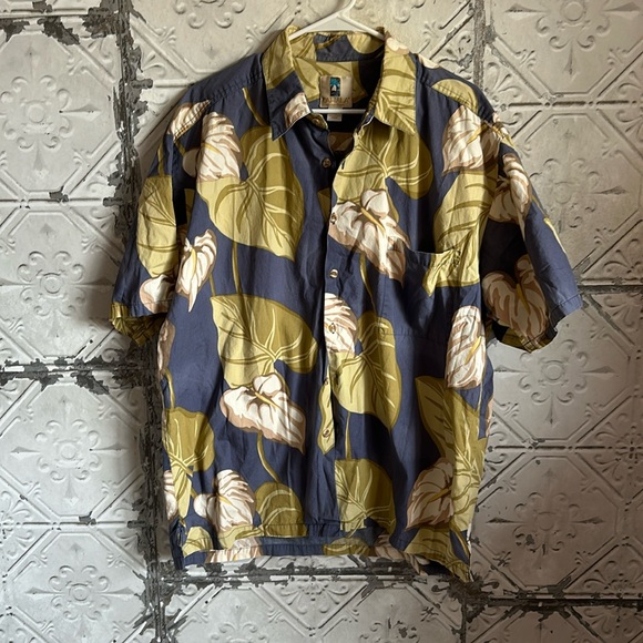 Vintage | Shirts | Vintage Kahala Hawaiian Islands Leaf Pattern ...